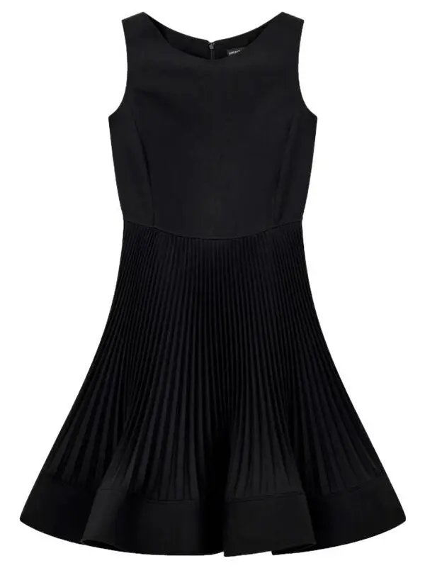 Emporio Armani Sleeveless Flared Midi Dress - Black