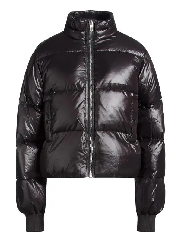 GANNI Quilted Puffer Down Jacket - Black