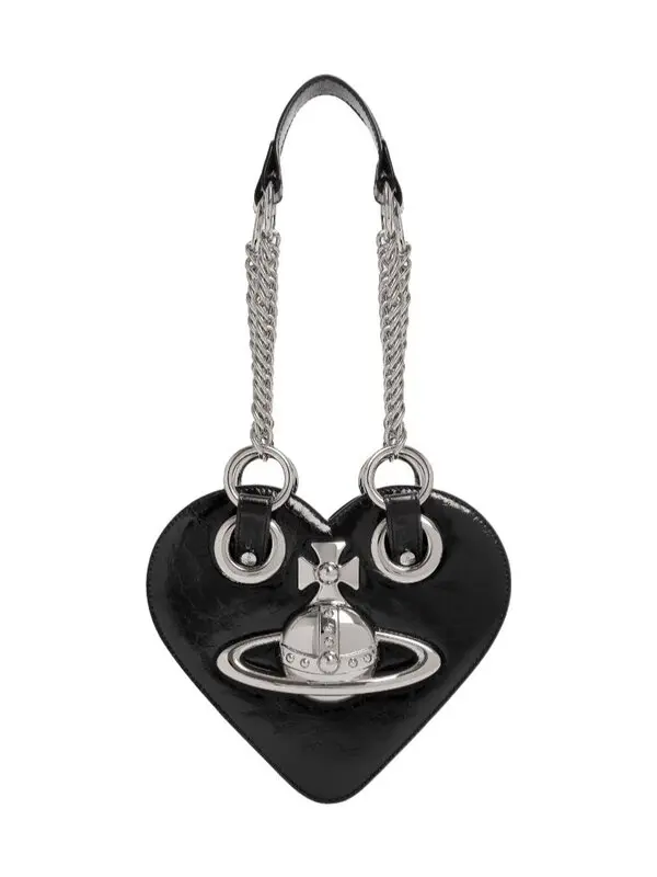VIVIENNE WESTWOOD Juliet Heart Shoulder Bag - Black