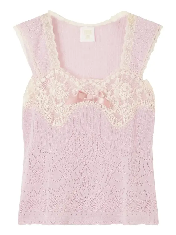 Anna Sui Lingerie Knitted Top - No