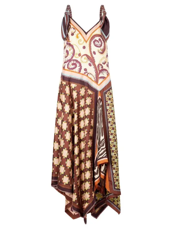 ALEMAIS Wilson Silk Twill Midi Dress - No