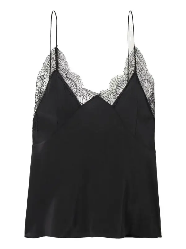 Sharon Wauchob Scalloped Lace-trimmed Silk Crepe De Chine Camisole - No