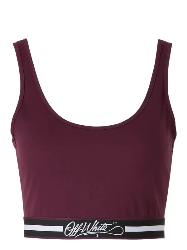Off-White Logo Band Sleeveless Top - Red