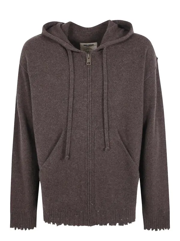 UMA WANG Long-sleeve Knit Cardigan - Brown