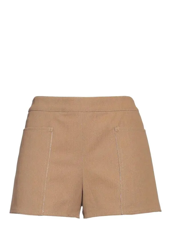 Max Mara Woven Tailored Shorts - Camel