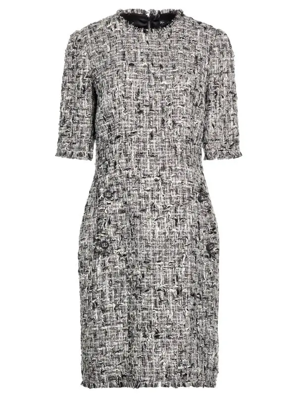 Dolce & Gabbana Tweed Sheath Dress - Grey
