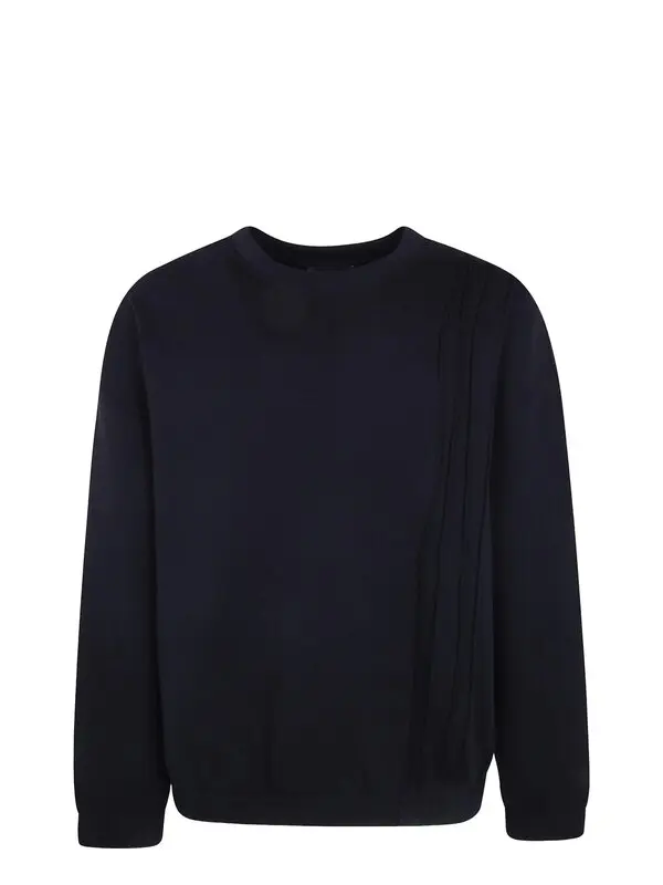 Emporio Armani Long-sleeved Crewneck Sweatshirt - Black