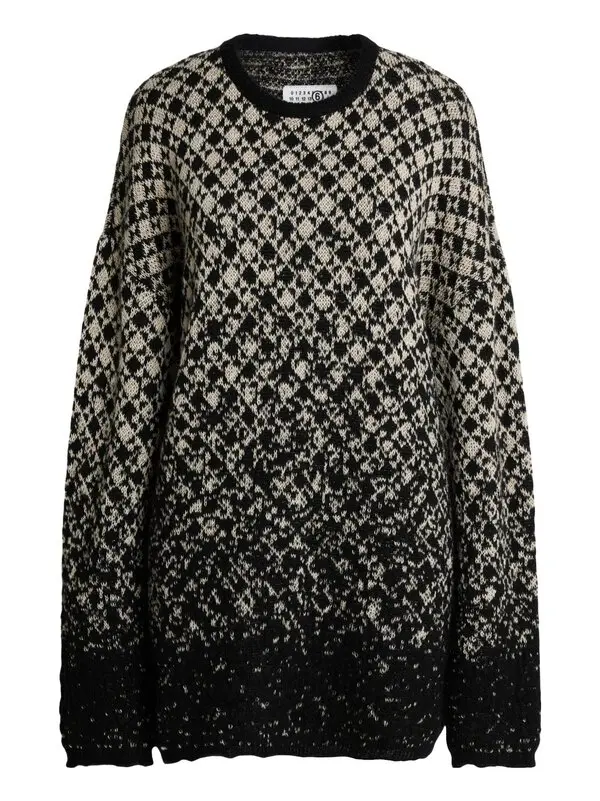 MAISON MARGIELA Two-tone Knitted Jumper - Black