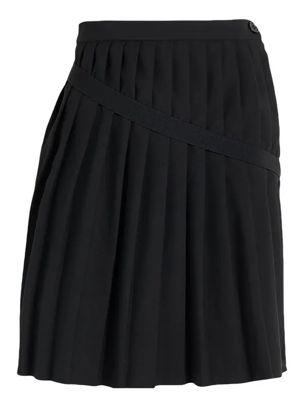 MAISON MARGIELA Stretch Twill Pleated Skirt - Black