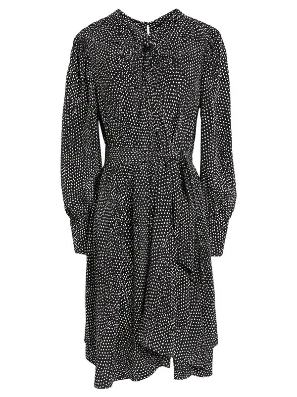 Isabel Marant Étoile Polka Dot Crepe Dress - Black