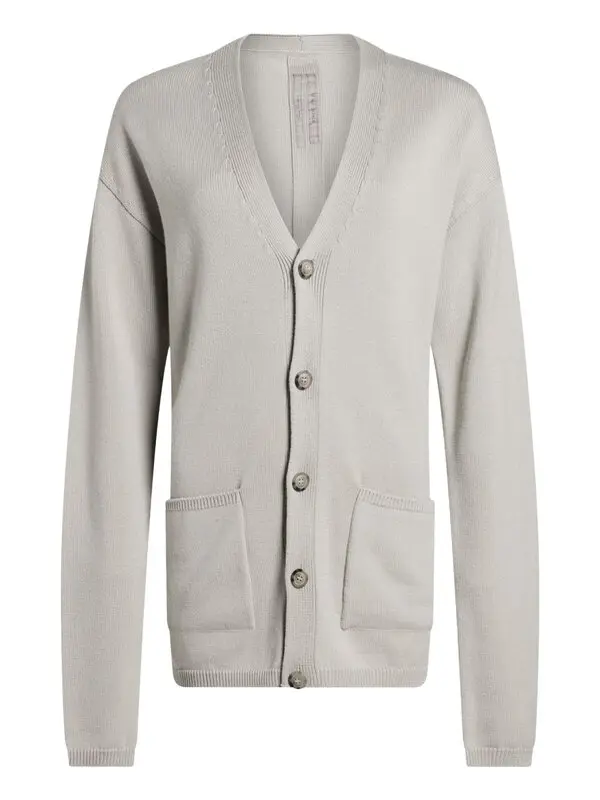 Rick Owens Solid Color Cardigans - Grey