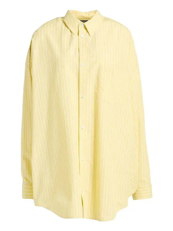 Balenciaga Striped Long Shirt - Yellow