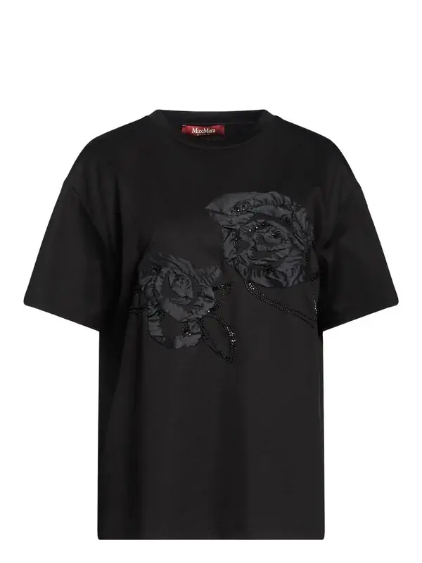 Max Mara Solidcolor Shortsleeve Tshirt - Black
