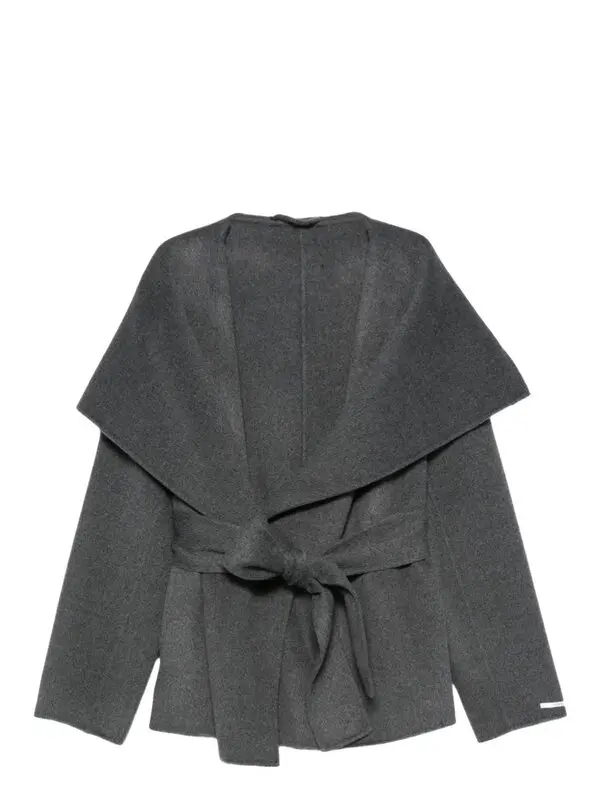 Marella Wool Shawl-collar Coat - Grey