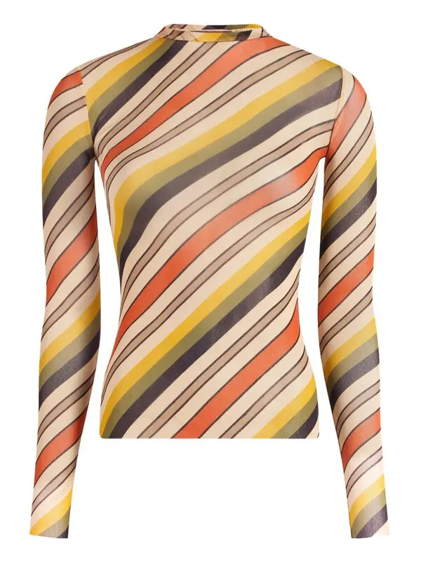 JEAN PAUL GAULTIER Striped Long-sleeved Top - No