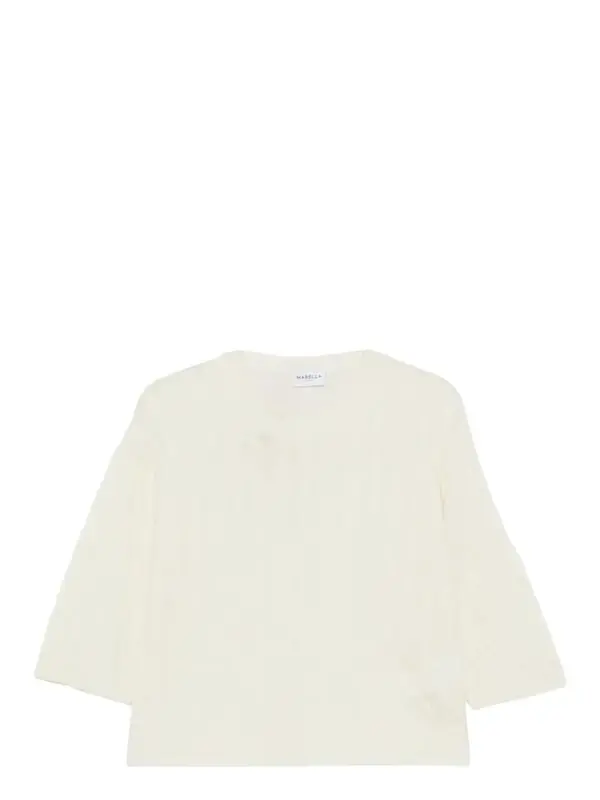 Marella Crew-neck Cable-knit Sweater - Light Brown
