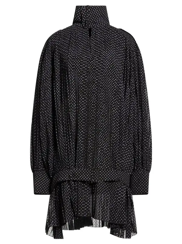 MAISON MARGIELA Polkadot Pleated Dress - Black