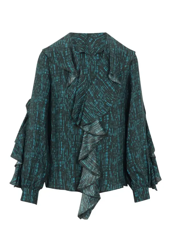 GIANLUCA CAPANNOLO Irregular Pattern Shirt - Black