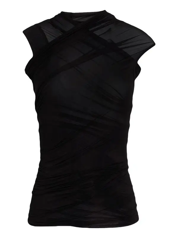 Rick Owens Solid Color Sleeveless Top - Black