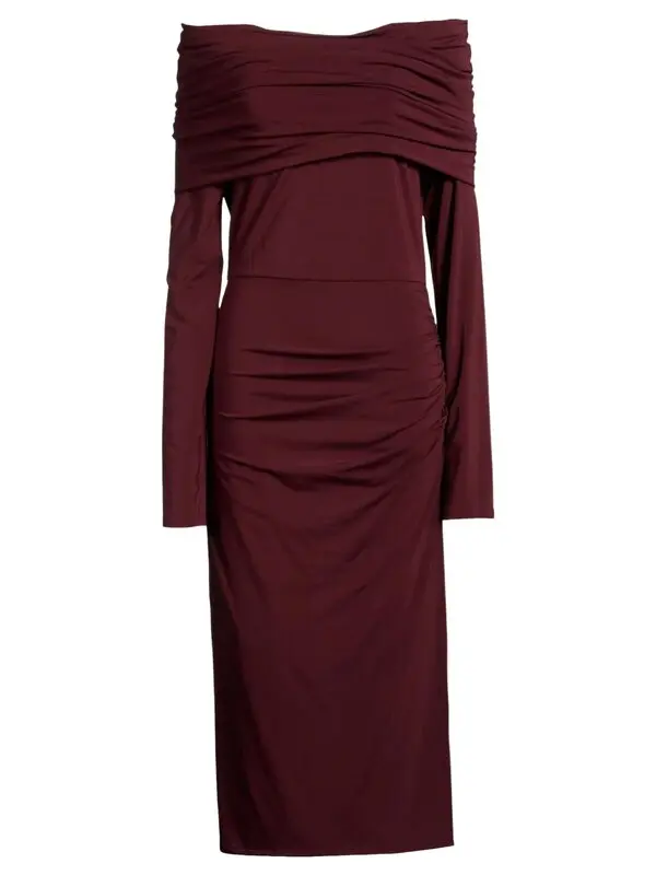 Max Mara Bodycon Midi Dress - Brown