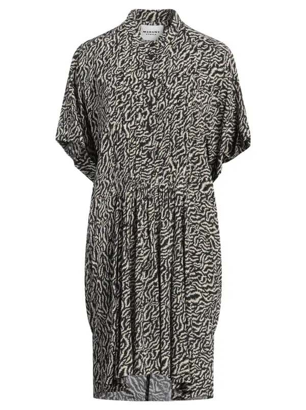 Isabel Marant Étoile Two-tone Crepe Shirt Dress - Black