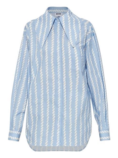 Moschino Long-sleeved Printed Shirt - Blue