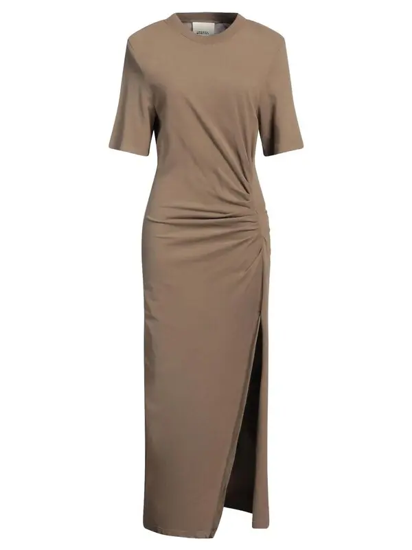 Isabel Marant Étoile Solid Color T-shirt Dress - Khaki