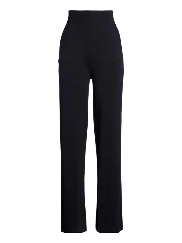 Max Mara Solid Casual Bootcut Trousers - Blue