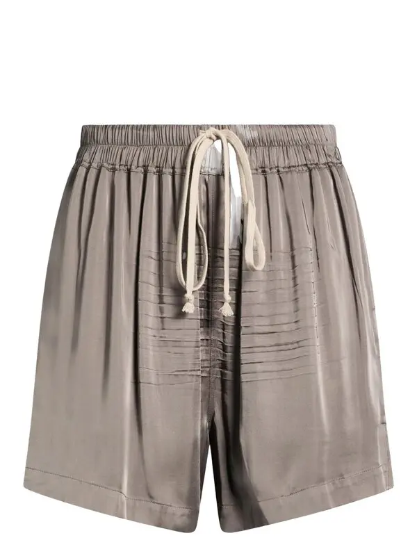 Rick Owens Solid Color Satin Shorts - Nude