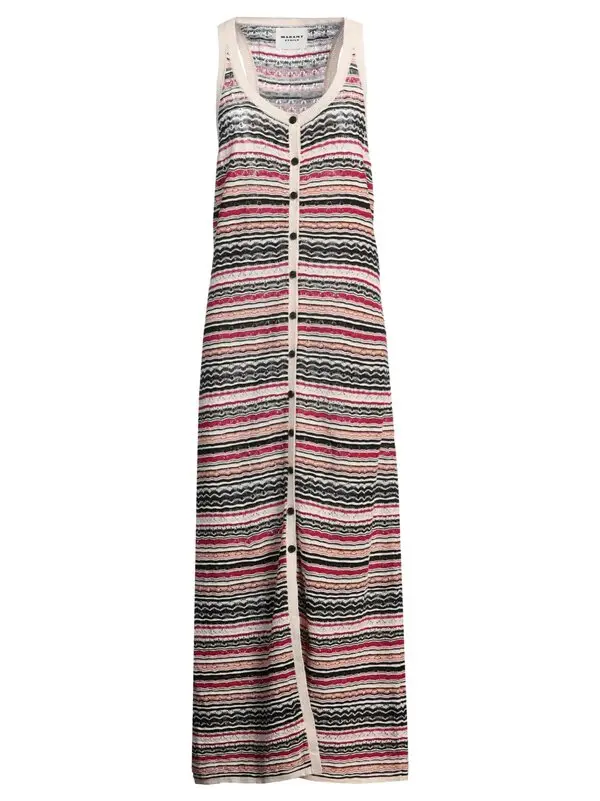 Isabel Marant Étoile Sleeveless Striped Knit Dress - Apricot