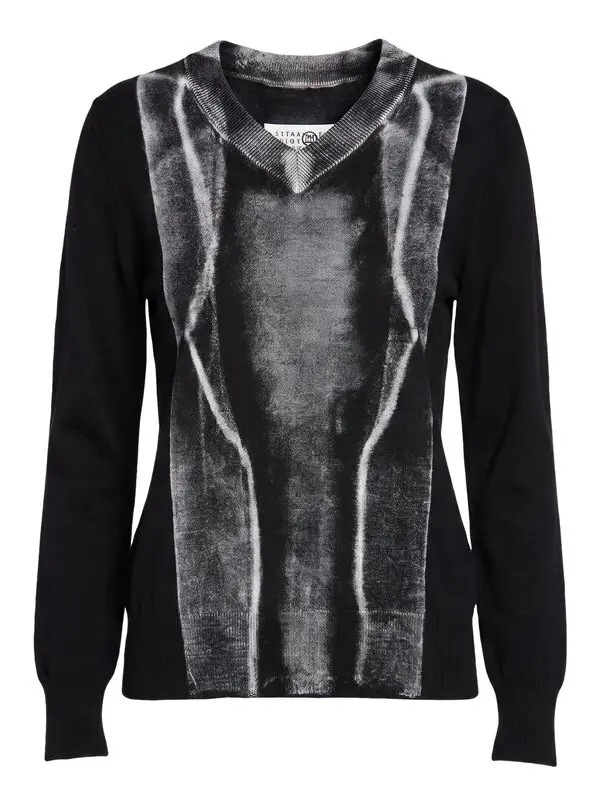 MAISON MARGIELA Printed Jumper - Black