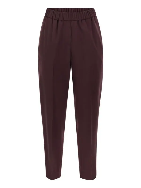 Peserico Casual Trousers With Elastic Waistband - Black