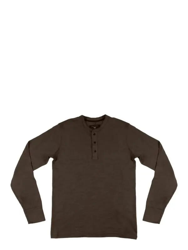 Rag & Bone Long-sleeve Polo Shirt - Brown