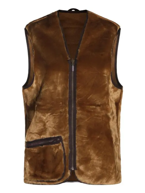 Barbour Zip-front Sleeveless Vest - Brown