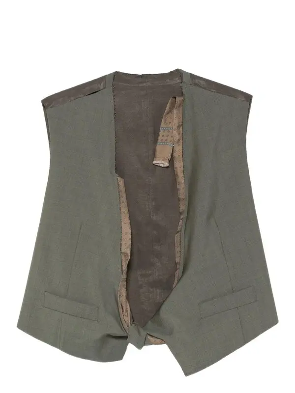 MAGLIANO Tie-detail Vest - Gray