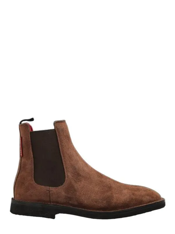 Dsquared2 Suede Round-toe Chelsea Boots - Brown