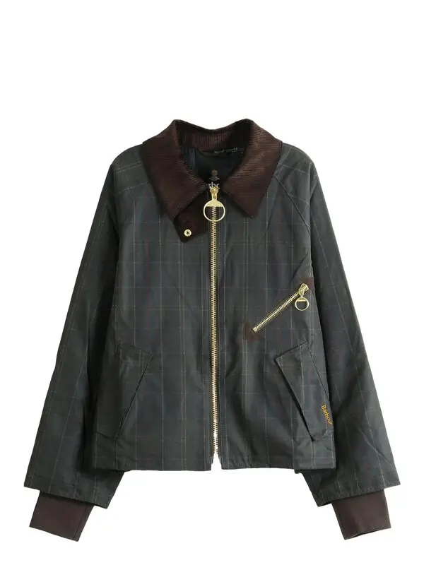 Barbour Oversized Plaid Jacket - Black