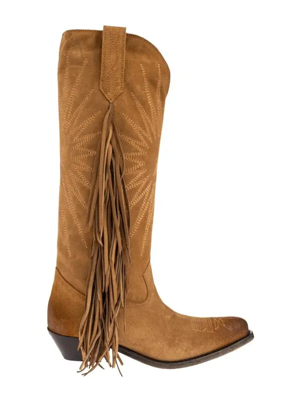 GOLDEN GOOSE Wish Star Heeled Boots - Brown