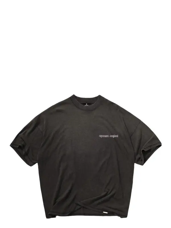 REPRESENT Logo-print Cotton T-shirt - Grey