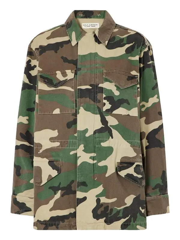 NILI LOTAN Sacha Camouflage-print Cotton-drill Jacket - No