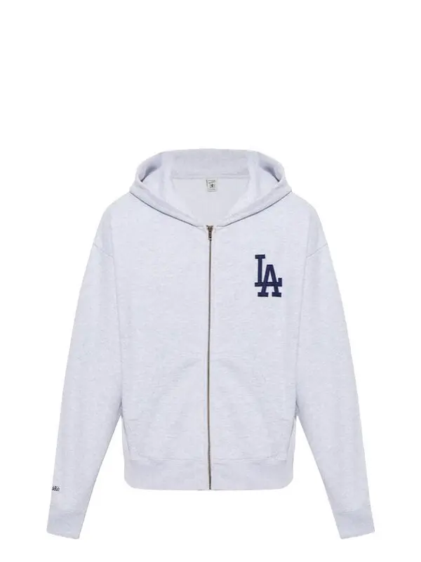 SPORTY  RICH Sr X La Dodgers Long-sleeve Sweatshirt - Heather Ash