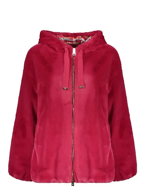 Herno Faux-fur Hooded Jacket - Pink