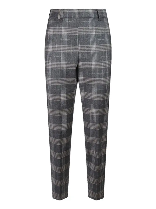 Peserico Check Pattern Trousers - Multi-color