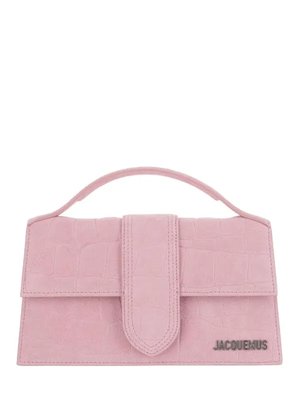 Jacquemus Embossed Top Handle Shoulder Bag - Pink