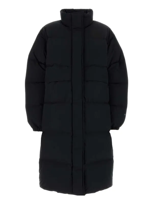 JIL SANDER Logo Long Down Jacket - Black