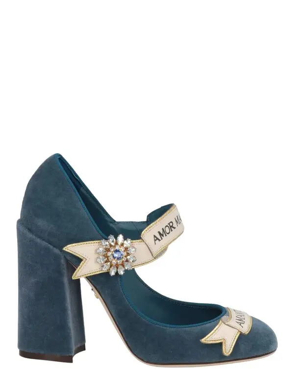 Dolce & Gabbana Dolce Gabbana Two Tone Mary Jane Heels - Blue