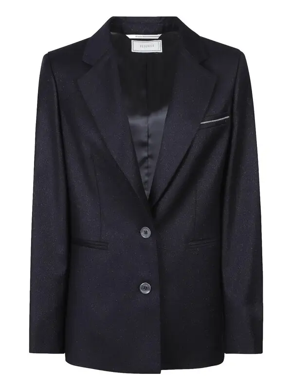 Peserico Single-breasted Tailored Blazer - Black