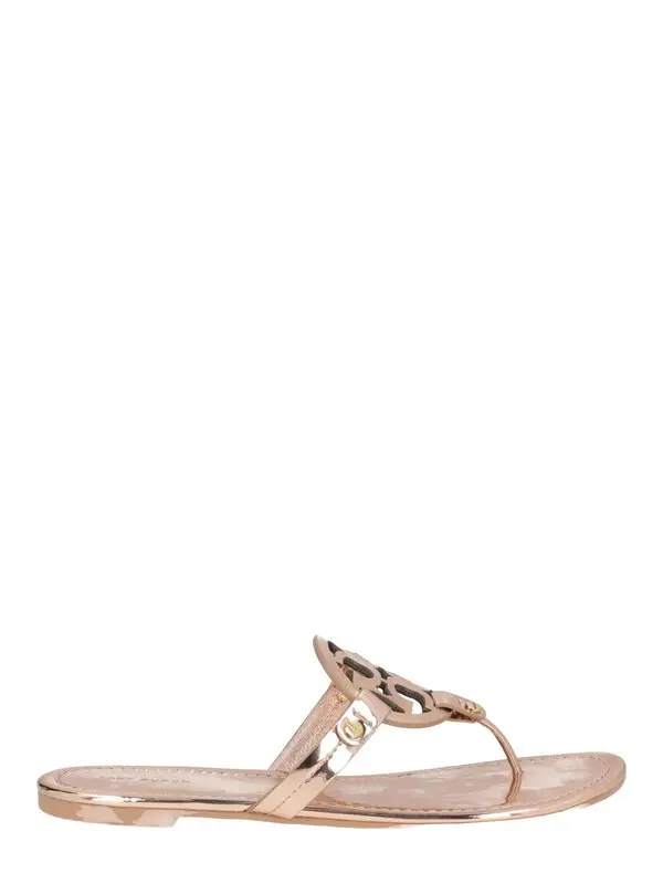 Tory Burch Metallic Leather Flip Flops - Gold
