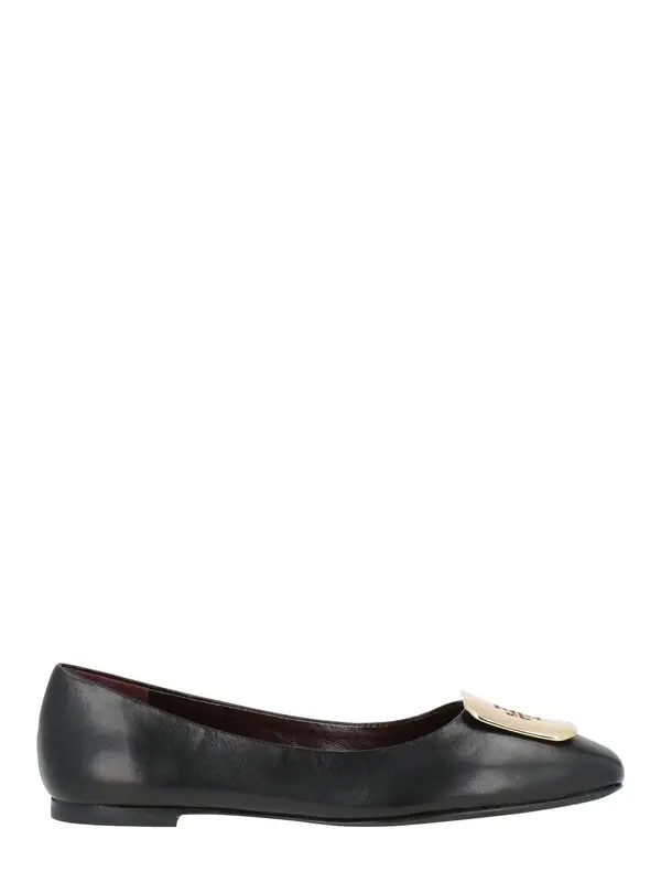 Tory Burch Minimal Leather Ballet Flats - Black