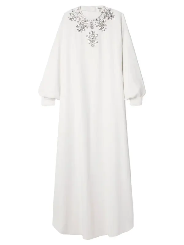 Zuhair Murad Draped Crystal-embellished Cady Gown - No